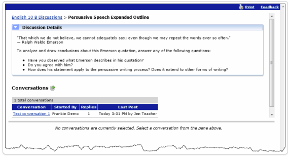 Taking Discussion Assessments